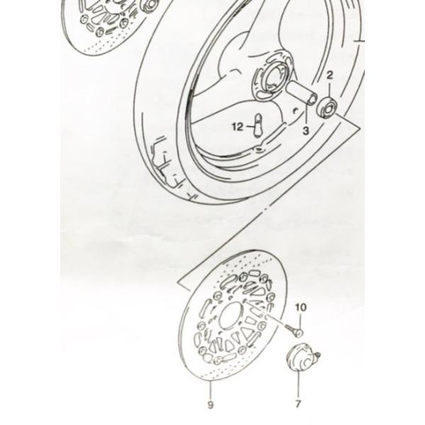 スズキ純正部品　インパルス400(GK79A)　スピードメーターギヤボックス　(スピードメーターギアボックス)　図中(7番)　54600-32C02販売内容は以下になります。●図中(7番)　54600-32C02　1個　  <同じ商品...