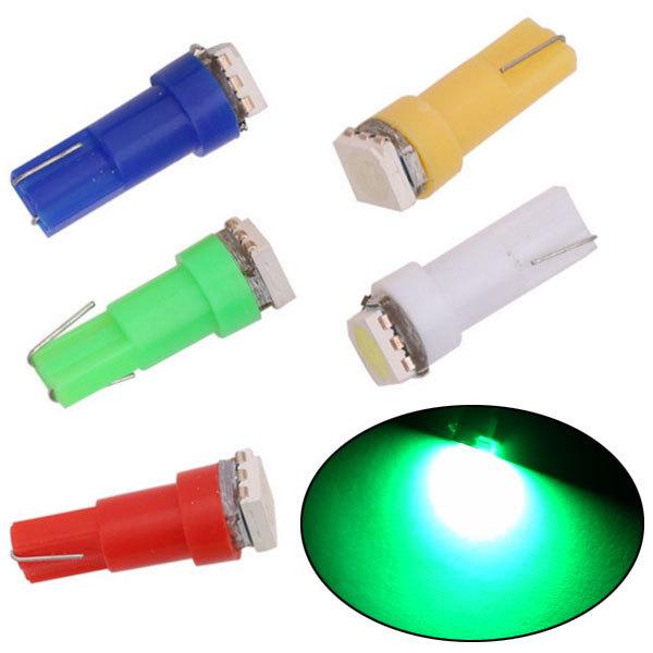 電源：12V専用サイズ：約 幅 6mm×長さ 19mm1SMD T5 LEDウェッジ参考取付位置：メーター球　インジケーター球　シガーライター球　エアコンパネル・灰皿内照明など【注意事項】※お車の適合に関してはご自身にてご確認お願い致します...