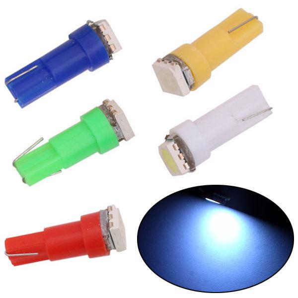 電源：12V専用サイズ：約 幅 6mm×長さ 19mm1SMD T5 LEDウェッジ参考取付位置：メーター球　インジケーター球　シガーライター球　エアコンパネル・灰皿内照明など【注意事項】※お車の適合に関してはご自身にてご確認お願い致します...