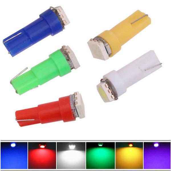 電源：12V専用サイズ：約 幅 6mm×長さ 19mm1SMD T5 LEDウェッジ参考取付位置：メーター球　インジケーター球　シガーライター球　エアコンパネル・灰皿内照明など【注意事項】※お車の適合に関してはご自身にてご確認お願い致します...