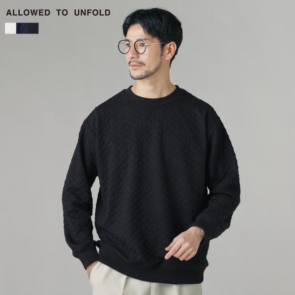 ▼商品説明ヘリンボーン柄の編み模様によって表情豊かに仕上げたジャカードスウェット。表面は太いニットで編まれたようなヘリンボーン柄の編み模様、肌にあたる裏面は平らに編み立てたダブルフェイスのジャガード生地を採用。表面のポコポコとした立体的な編...