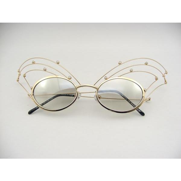 ■パラダイス(PARADISE) サングラス●テンプルカラー：ゴールド●レンズカラー（紫外線UVカットレンズ使用）：グレーハーフフラッシュミラー●サイズ：幅135ミリ高36ミリ 46□18-120●生産国：ITALY●フレームの種類：オーバル型