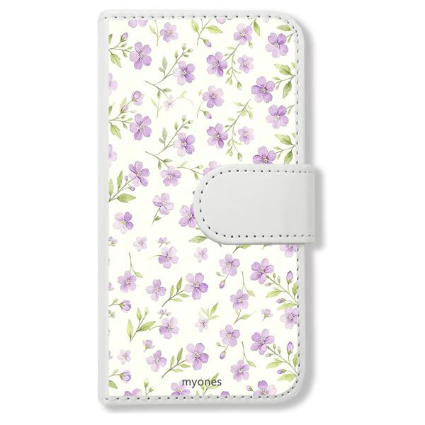 ●商品説明●【商品名】iPhone15 Pro Max 2023? 手帳型(ホワイトｘパープルの花柄) 花柄 ボタニカル 紫 小花 リバティ風 ガーリー 大人可愛い ダイアリータイプ 横開き カード収納 フリップ カバー【対応機種】iPho...