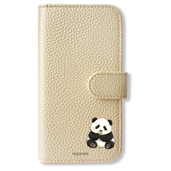 ●商品説明●【商品名】iPhone11 Pro Max 手帳型(シャンパンｘパンダ) パンダ 大熊猫 ぱんだ 花 かわいい ゆるかわ イラスト ダイアリータイプ 横開き カード収納 フリップ カバー【対応機種】iPhone11 Pro Ma...