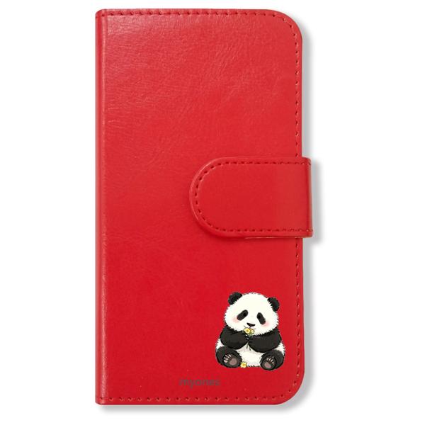 ●商品説明●【商品名】iPhone11 Pro Max 手帳型(レッドｘパンダ) パンダ 大熊猫 ぱんだ 花 かわいい ゆるかわ イラスト ダイアリータイプ 横開き カード収納 フリップ カバー【対応機種】iPhone11 Pro Max【...