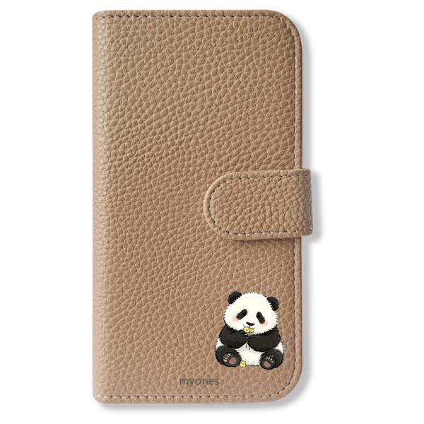 ●商品説明●【商品名】iPhone12 Pro Max 手帳型(グレージュｘパンダ) パンダ 大熊猫 ぱんだ 花 かわいい ゆるかわ イラスト ダイアリータイプ 横開き カード収納 フリップ カバー【対応機種】iPhone12 Pro Ma...