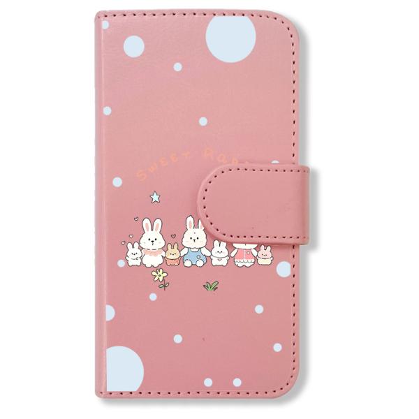 ●商品説明●【商品名】OPPO Find X2 Pro OPG01 手帳型(ピンクｘうさぎ家族) うさぎ かわいい 兎 キャラクター イラスト 家族 韓国 おしゃれ ダイアリータイプ 横開き カード収納 フリップ カバー【対応機種】OPPO...