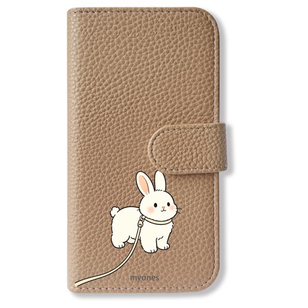 ●商品説明●【商品名】SC-01K/SCV37 Galaxy Note8 手帳型(グレージュｘうさぎ) うさぎ 散歩 ウサギ 兎 キャラクター おしゃれ かわいい ダイアリータイプ 横開き カード収納 フリップ カバー【対応機種】SC-01...