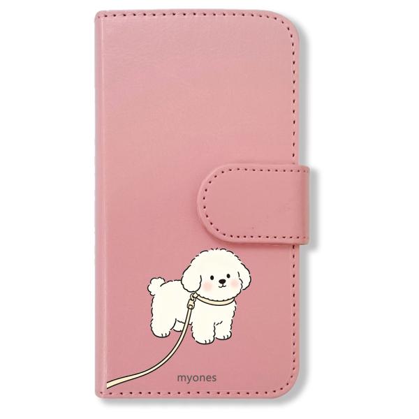 ●商品説明●【商品名】SC-01K/SCV37 Galaxy Note8 手帳型(ピンク×ワンちゃん) 犬 散歩 トイプードル ビションフリーゼ キャラクター ダイアリータイプ 横開き カード収納 フリップ カバー【対応機種】SC-01K/...