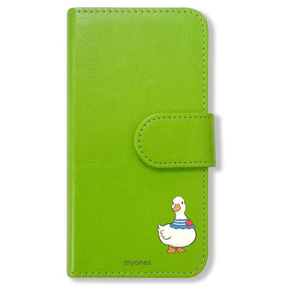 ●商品説明●【商品名】AQUOS zero2 SH-01M SHV47 手帳型(グリーンｘコールダック) アヒル ダック かわいい ゆるかわ イラスト ダイアリータイプ 横開き カード収納 フリップ カバー【対応機種】AQUOS zero2...