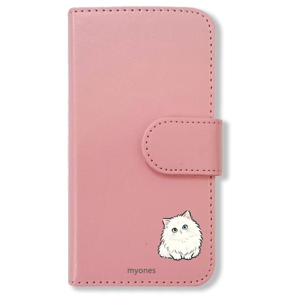 ●商品説明●【商品名】AQUOS zero2 SH-01M SHV47 手帳型(ピンクｘ白猫) ペルシャ オッドアイ 白猫 ねこ 猫柄 おしゃれ かわいい ゆるかわ ダイアリータイプ 横開き カード収納 フリップ カバー【対応機種】AQUO...
