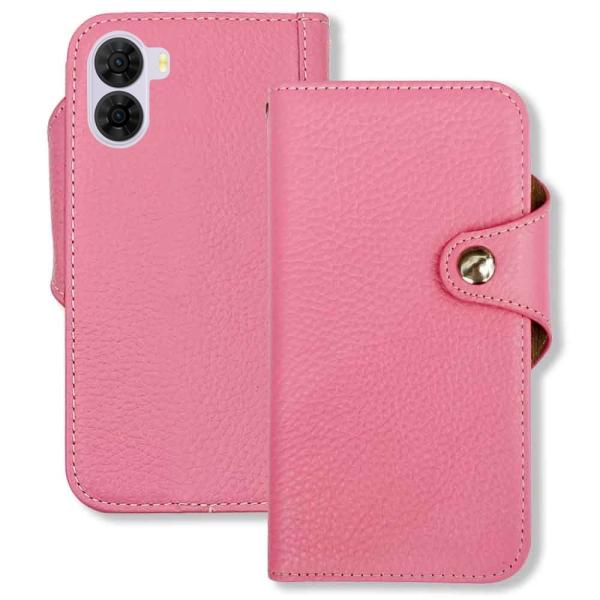 ●商品説明● 【商品名】ZTE nubia S2 A504ZT 対応 手帳型 スマホケース (ピンク) 本革レザー 無地 横開き 皮 レザーケース カバーラップホール スタンド機能 手帳式 シンプル【対応機種】ZTE nubia S2 A5...