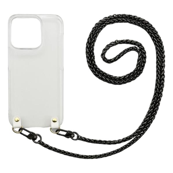 ●商品説明●【商品名】iPhone15（ブラックB）ストラップホルダー クリアケース ショルダー チェーン 肩掛け 首かけ 斜めがけ 透明【対応機種】iPhone15【素材】ケース：ポリカーボネート【サイズ】ストラップ：約 120cm&gt...