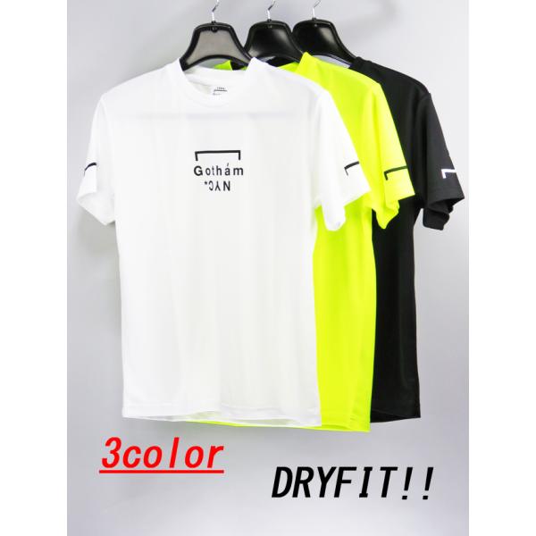 GOTHAM NYC (ゴッサムエヌワイシー) S/S ドライフィット　Tシャツ  GN666 / 3カラーカラー：1.ホワイト　2.ネオンイエロー　3.ブラック各色税別定価6,000円素材 ポリエステル100％サイズ/着丈/身幅/肩幅/袖...