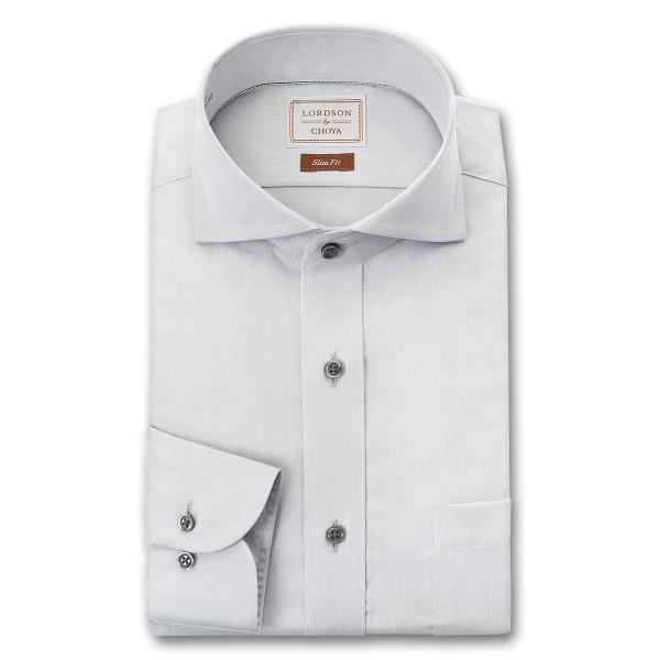 LORDSON by CHOYA Slim Fit 綿100％ 形態安定加工ドレスシャツ（スリムフィット） LORDSON by CHOYAに待望のスリムフィットが新登場！ 細身なのに動きやすいシルエットを採用しています。 グレーのドビーの...