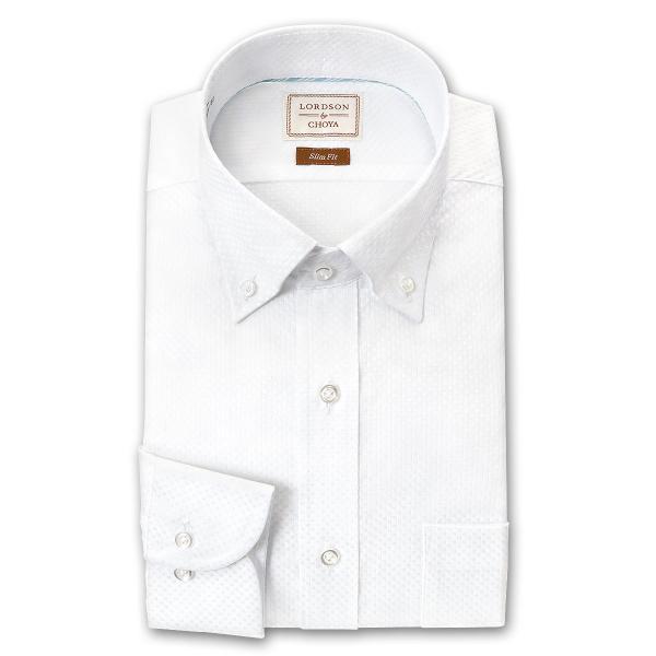 LORDSON by CHOYA Slim Fit 綿100％ 形態安定加工ドレスシャツ（スリムフィット） LORDSON by CHOYAに待望のスリムフィットが新登場！ 細身なのに動きやすいシルエットを採用しています。 市松模様柄の白ド...