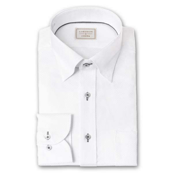 LORDSON by CHOYA 綿100％ 形態安定加工ドレスシャツ（標準体） 白ドビーのスナップダウンシャツ。 シンプルで使いやすく、1枚持っていると安心のデザインです。 濃いグレーのパイピングを施しているのでちょっとしたアクセントに。...
