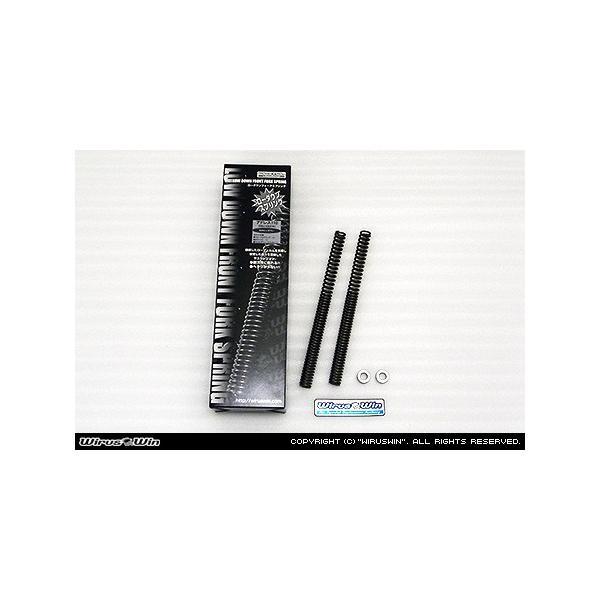 アドレス110用ローダウンフロントフォークスプリングです。※車体型式：EBJ-CE47A に適合します。ウイルズウィンオリジナルで製作しました。ノーマルのスプリングより少し固めに設定していますので、安定した走行が可能です。ローダウン量は、4...