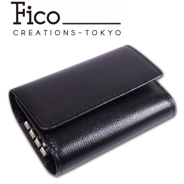 ■ブランドfico■状態新品・未使用（箱なし）■サイズ約１０．３ｃｍ×約７ｃｍ×約２．７ｃｍ（必ず実寸をご参考下さい。誤差はご容赦下さい） ■素材牛革■カラーブラック■商品説明フィーコ fico のキーケースです。シンプルなデザインで、かさ...