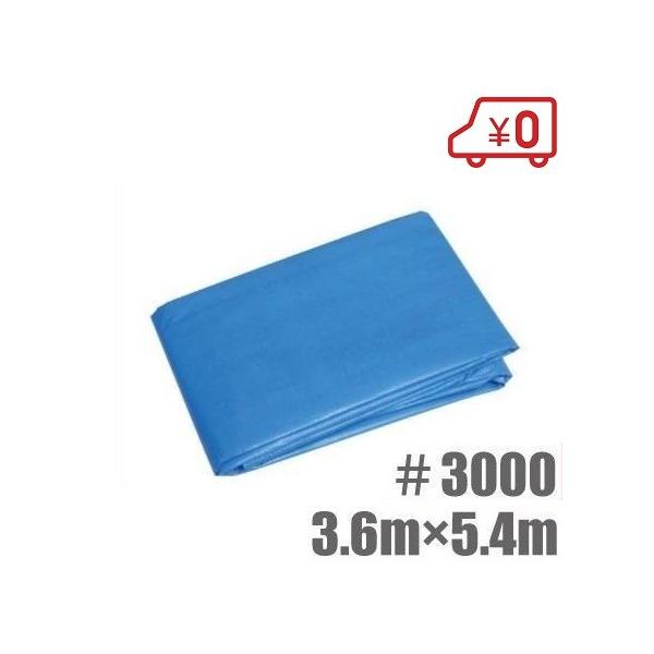 ビニールシート サイズ＝3.6m X 5.4m■特長■・材質はポリエチレン100%で、規格は#3000原反のため厚手で丈夫です。・シートにはハトメがついています。〔検索キーワード〕ブルーシート　シート　レジャー　雨除け　トラック　雨避け　荷...