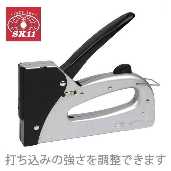 ■特長■・木材への固定、打ち込みに。・紙・布・ビニールなどを木材に固定できます。・レバーを調整することで、打ち込みの強さを調整できます。・対象物の硬さに応じて、打ち込み強さを調整出来ます。・使用可能ステープル：足幅12mm　足長6〜12mm...
