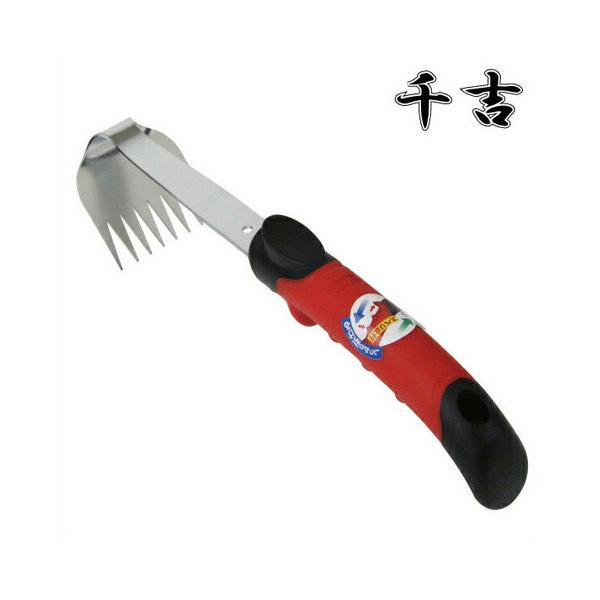 ■特長■・除草作業用。・握りやすく、力の入りやすい特殊形状グリップです。・「押す」「引く」どちらの作業にも使い易い新グリップです。・パワーグリップ付・サイズ：幅65×高さ290×奥行き85mm・重量：180g