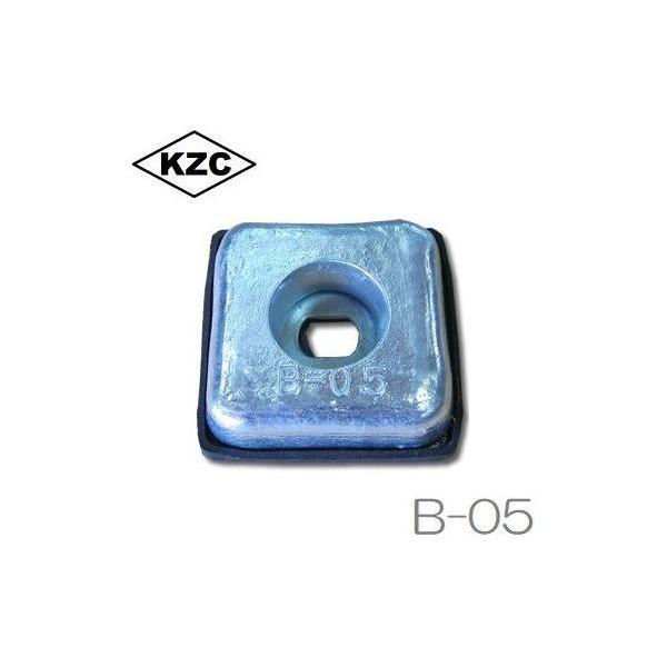 KZC 亜鉛板 B-0.5■仕様■・メーカー：九州ジンク・サイズ [厚さ×幅×長さ(mm)]：20×70×75・重量：0.55・芯金：2.3t×60mm　芯金2枚・ボルト（mm）　径：M12　穴径：15×19　中心距離：75