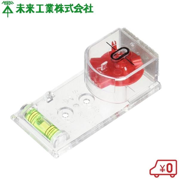 ■特長■・ホルソーの穴あけポイント(磁石)をマーキングする為の磁石探知器です。　磁石付きスライドボックス又はポイントアタッカーを取り付けたスライドボックスの穴あけポイント(磁石)の探知に使用します。・器具の取り付けに便利な水平器付きです。