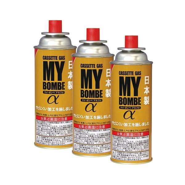 ■特長■・1本容量250g主成分液化ブタンガスです。・サビに強い加工を施しています。・3本組・容量：250g