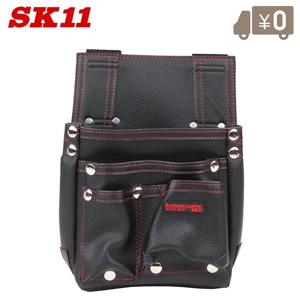 ■用途道具・工具の収納。釘の収納。■特長内側に手のあたりがソフトな裏起毛素材を使用しています。両側サイドポケット付です。バックスリット仕様のベルト通しです。■仕様サイズ：幅250×高さ310×奥行120mm。カラー：ブラック。[鳶職人用 鳶...