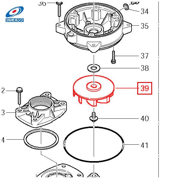 ■用途・鶴見製作所 水中ポンプの交換用部品です。■適用機種(図面番号)・50PN21.5-52/62(部品番号39番)・50PNA21.5-52/62(部品番号51番)・50PNW21.5-52/62(部品番号53番)■規格・50PN21用...