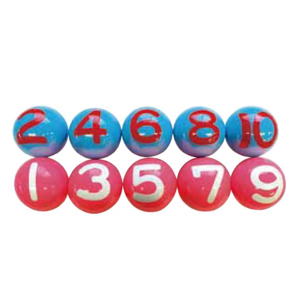 ニチヨー　カラーボール２色１０個セット NY-5-C 材質　ＡＢＳ樹脂 　　　　3重構造（日本製） 数字　5cm重量　230g/個※公認ボールと同じ素材、同じ規格です。 【 関連キーワード 】ゲートボール　ゲートボールスティック　ゲートボー...