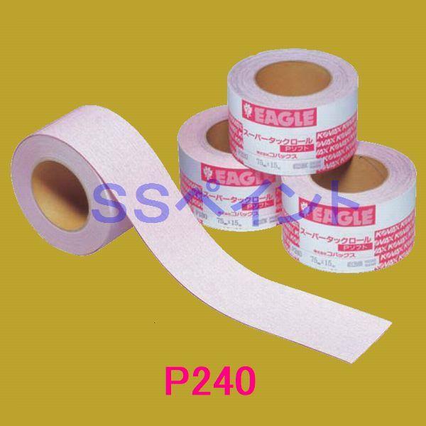 サイズ：幅75ミリ　長さ15ＭスーパータックロールＰソフトは、ネバリ強い研磨剤をややオープンコートしてあるため、目詰まりを起こしやすい被削物を研磨する際は研磨クズを吐き出す作用が働き、カラミにくく研磨力が長持ちします。特長1.マジック式ペー...