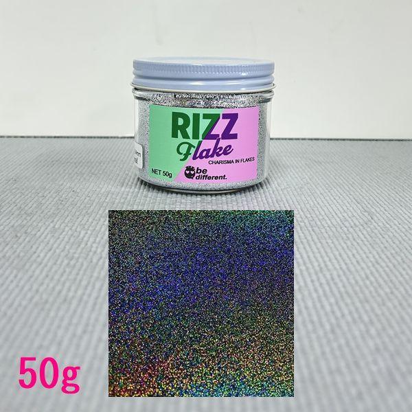 RIZZ Flakeはポリエステルフィルムを使用し、フレークパウダー自体の重量を軽くする事で塗装する面積がより広範囲になりました。更にポリエステルフィルムをアルミ蒸着後カラーコーティングする事で、可能な限りの彩度と耐光性を確保しています。又...