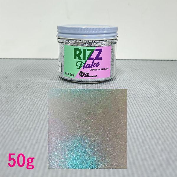 RIZZ Flakeはポリエステルフィルムを使用し、フレークパウダー自体の重量を軽くする事で塗装する面積がより広範囲になりました。更にポリエステルフィルムをアルミ蒸着後カラーコーティングする事で、可能な限りの彩度と耐光性を確保しています。又...