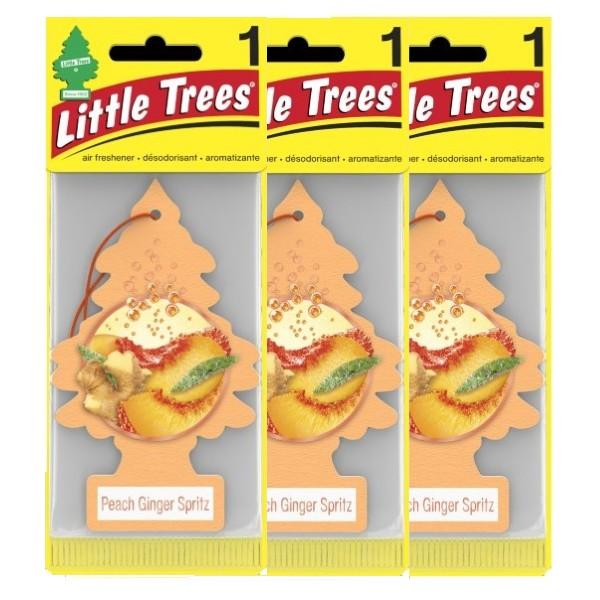 リトルツリー エアフレッシュナー ピーチジンジャースピリッツ 3枚セット・ピーチにすこしピリっとほんのりジンジャーの香り・本体サイズ H:11.8cm W:6.9cm・パッケージサイズ H:19.0cm W:7.6cm D:1.5cm　・M...