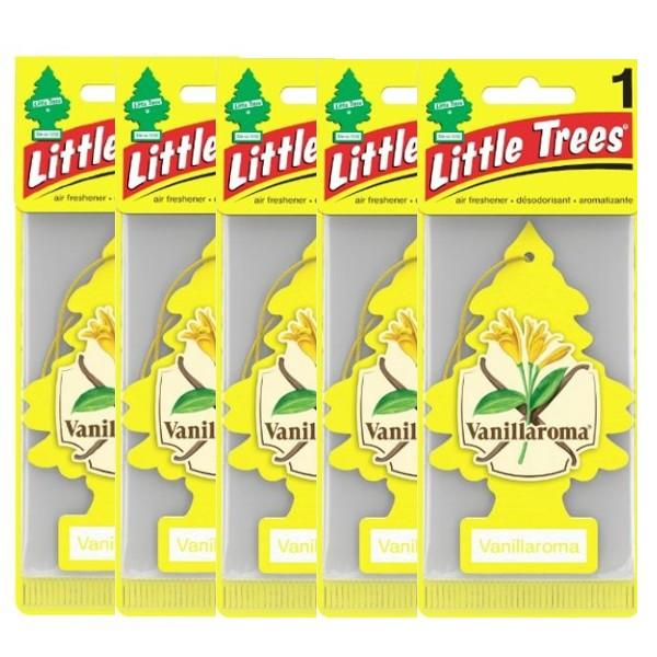 リトルツリー エアフレッシュナー 釣り下げ式 Vanillaroma バニラロマ 5枚セット【香り】　　クリーミー なバニラの香りに、ココナッツ ミルクとシュガー ケインを絶妙にブレンド！【サイズ】　本体サイズ H:11.8cm W:6.9...