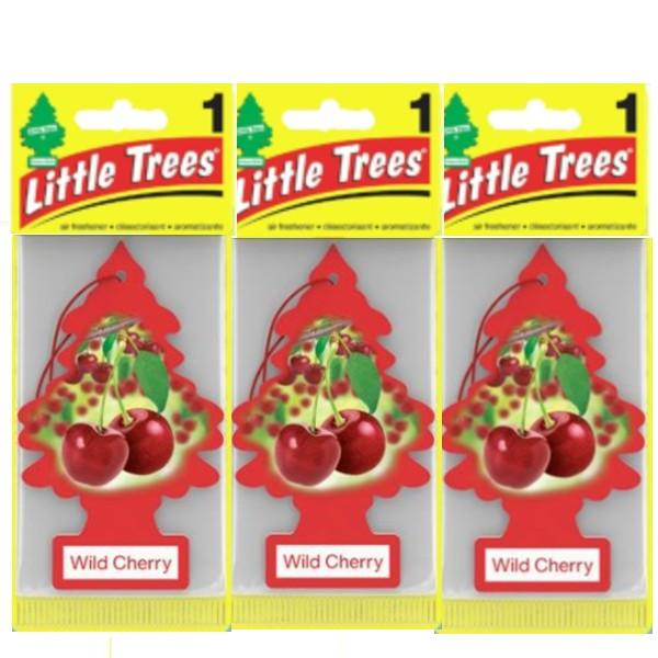 LittleTree リトルツリーエアフレッシュナーWild Cherry 3枚セット【香り】　　濃厚で甘酸っぱさが絶妙な、もぎたてチェリーのジューシーな香り！【サイズ】　本体サイズ H:11.8cm W:6.9cm　　　　　　パッケージサ...