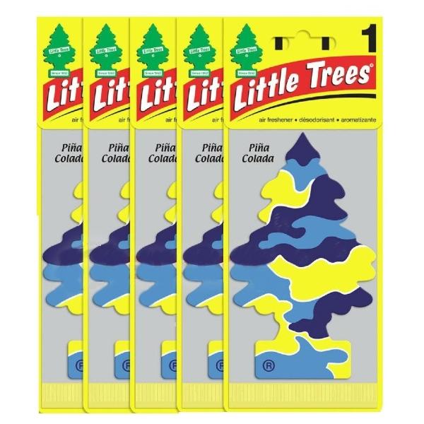 Little Tree リトルツリー 釣り下げ式芳香剤 Pina Colada ピナ・コラーダ 5枚セット【香り】　　ラムベースのカクテル、ピナコラーダの香り【サイズ】　本体サイズ H:11.8cm W:6.9cm　　　　　　パッケージサイ...