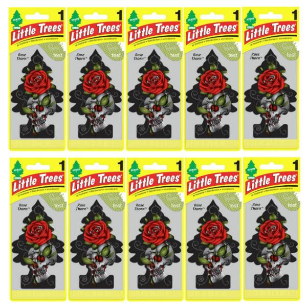 LittleTree リトルツリーエアフレッシュナーRose Thorn ローズ・ソーン 10枚セット【香り】　　気品あるレッドローズの香り【サイズ】　本体サイズ H:11.8cm W:6.9cm　　　　　　パッケージサイズ H:19.0c...