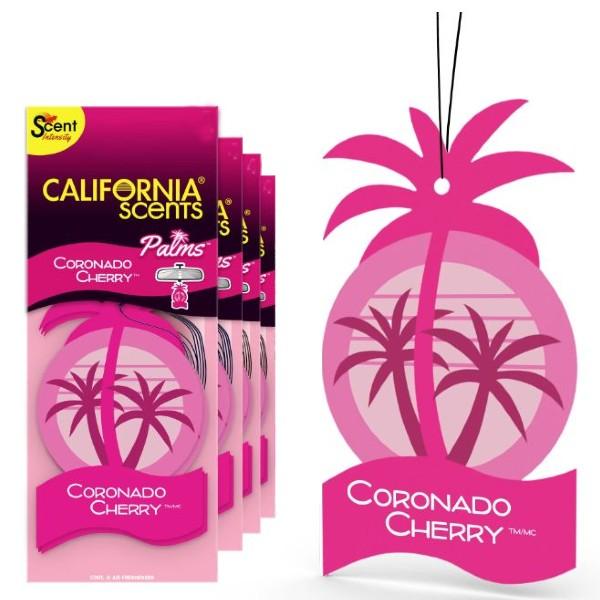 カリフォルニアセンツ エアーフレッシュナー CORONADO CHERRY4枚パック・ヤシの木でお馴染みのアメリカン エアフレッシュナートロピカルな雰囲気を与えるのに役立ちます。洗濯室、ガレージ、バスルーム、RV、車、家、ペットの臭いが気に...