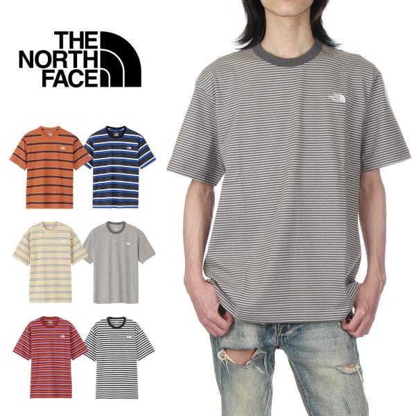 --商品詳細--ノースフェイス ボーダー Tシャツ メンズ レディース THE NORTH FACE 半袖Tシャツ ショートスリーブ マルチボーダーティー ロゴ 大きいサイズ ファッション ブランド 黒 ベージュ 赤 S M L XL NT...