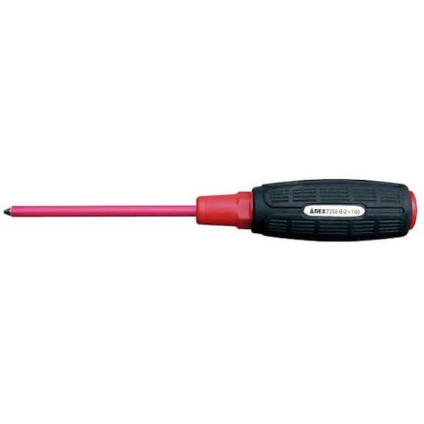 ●メーカー名：アネックス / ANEX●商品名：NO.7200 スリット絶縁ドライバー（＋）2X100メーカー品番：NO.7200-2X100JANコード：4962485413026サイズ（＋）：No.2 軸長（mm）：100■1000V対...