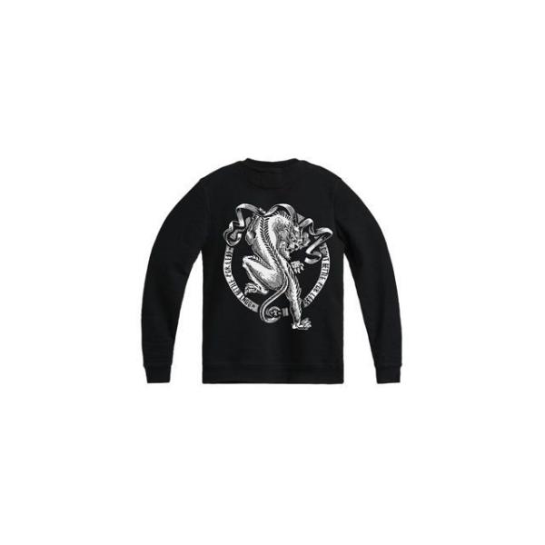 ●メーカー名：PANDO MOTO(パンドモト)●商品名：JOHN TIGER 01●サイズ：Lメーカー品番：John-Tiger-01■レギュラーフィット、クルーネックスウェット■100％ECOの10オンスコットン生地を使用■襟元、袖口、...