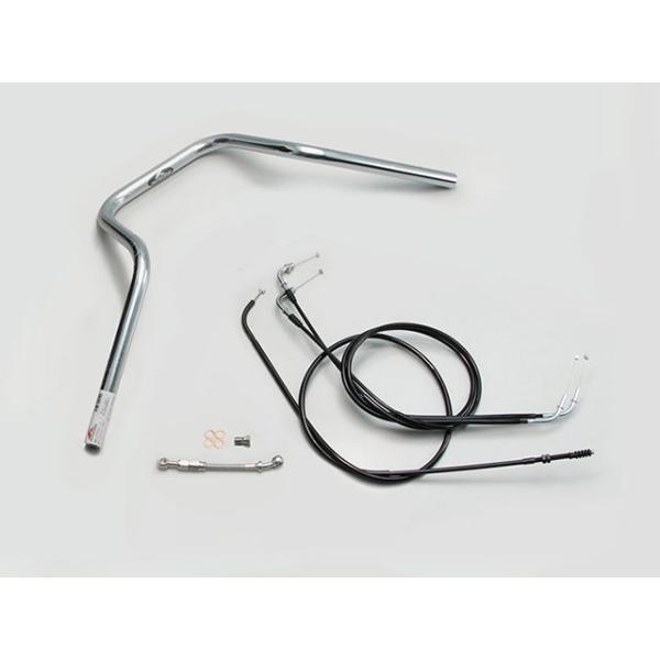 ●メーカー名：ハリケーン / HURRICANE●商品名：POLICE 5型 ハンドルSET（クロームメッキ）メーカー品番：H717-069CJANコード：4936887020984W800クロームメッキスロットルケーブルクラッチケーブルブ...