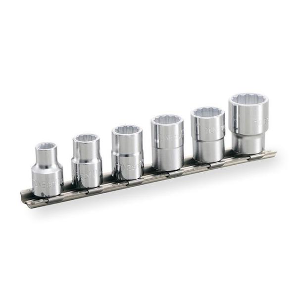 ●メーカー名：トネ / TONE●商品名：ソケットセット（12角・ホルダー付） HD306メーカー品番：HD306JANコード：4953488263206ソケット（12角） SOCKET （12pt.）：3D-08、10、12、13、14、...