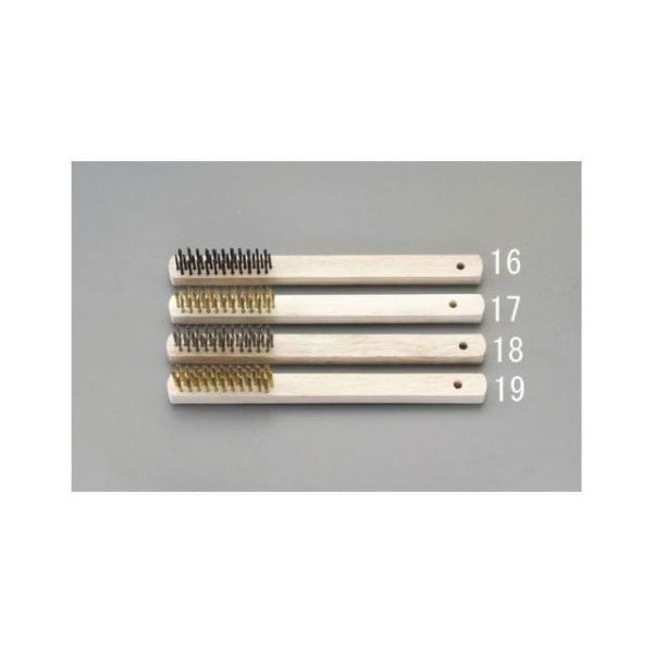 ●メーカー名：エスコ / ESCO●商品名：270mm 3行 ワイヤーブラシ（鋼線）メーカー品番：EA109DB-16JANコード：4548745310825備考■行数…3行■全長…270mm■柄材質…木■ブラシサイズ…22×80mm■ブラ...