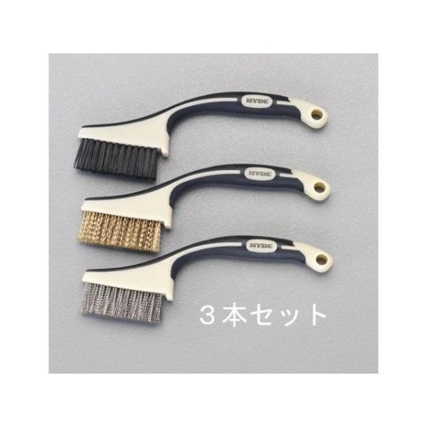 ●メーカー名：エスコ / ESCO●商品名：165mm 3本組ワイヤーブラシメーカー品番：EA109E-10JANコード：4548745558203備考■セット内容…3本組■ブラシ（ナイロン）■ブラシ（真鍮）■ブラシ（ステンレス）■用途…汚...