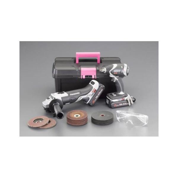 ●メーカー名：エスコ / ESCO●商品名：DC 18Vインパクトドライバー・グラインダーセット（充電式）メーカー品番：EA813PD-211JANコード：4548745859478備考■メーカー…パナソニック■型番…インパクトレンチ：EZ...