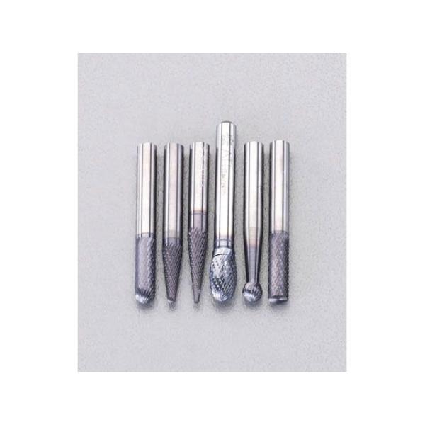 ●メーカー名：エスコ / ESCO●商品名：6本組 TiAlNコート 超硬バー（6mm軸）メーカー品番：EA819V-10JANコード：4548745778472備考■セット内容…6本組品番：刃径×刃長×全長EA819VB-106：6×19...